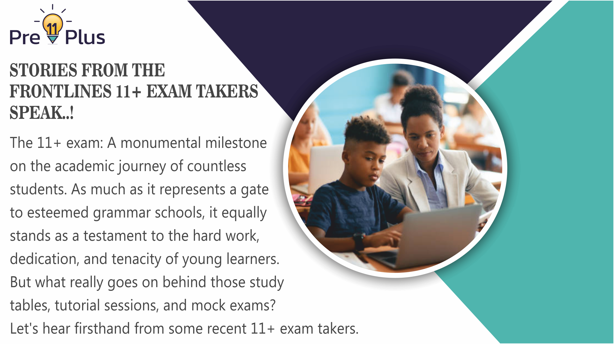 Exam Takers stories to inspire - 11 plus preparation Practice