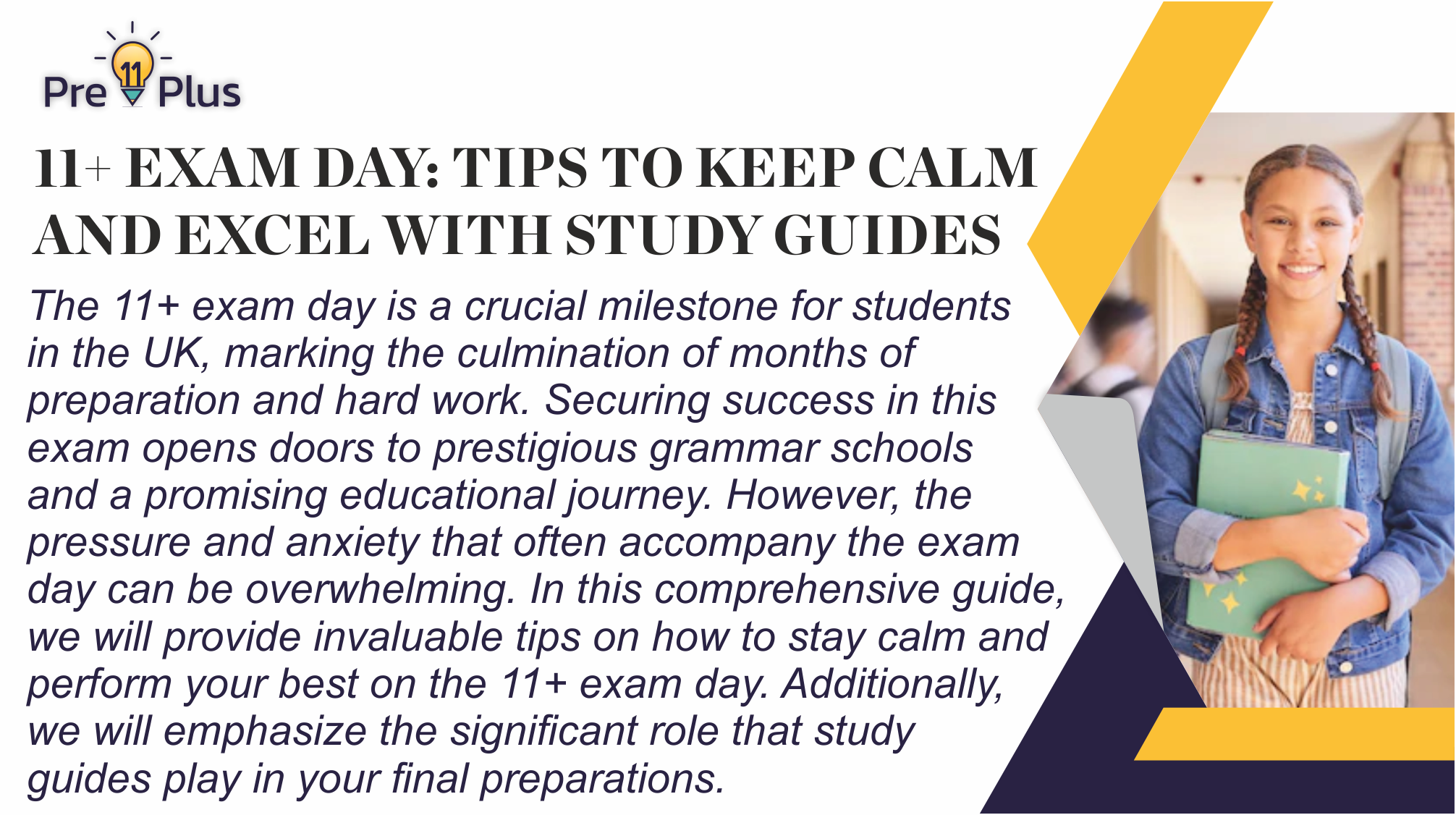 11+ Exam Day: Tips to Keep Calm and Excel with Study Guides - Pre11plus ...