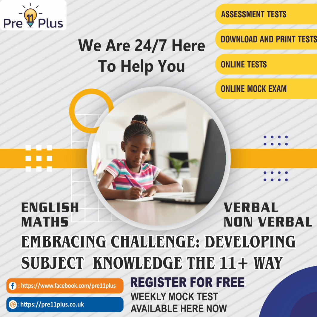 Developing Subject Knowledge 11 plus preparation